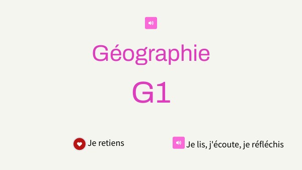 Géographie - G1 | Genially