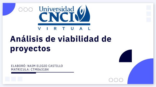 Análisis de viabilidad de proyectos PM | Genially