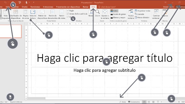 IMAGEN INTERACTIVA "Interfaz de power point" | Genially