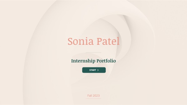 Sonia Patel Internship Portfolio