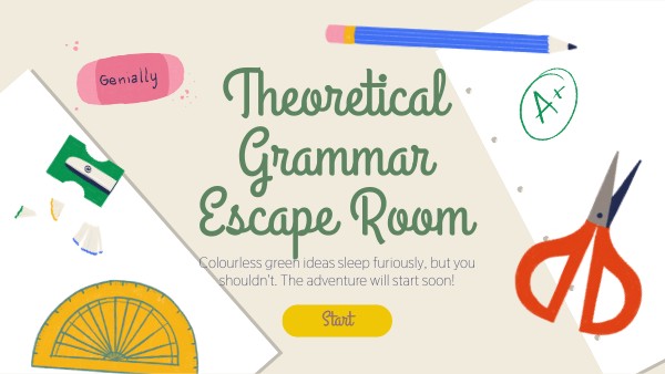 Theoretical grammar escape ROOM | Genially