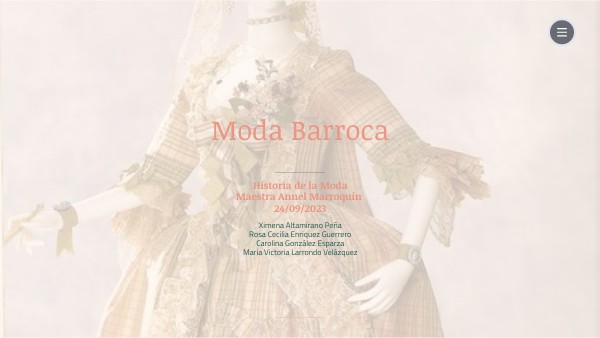 Actividad 6. Moda Barroca