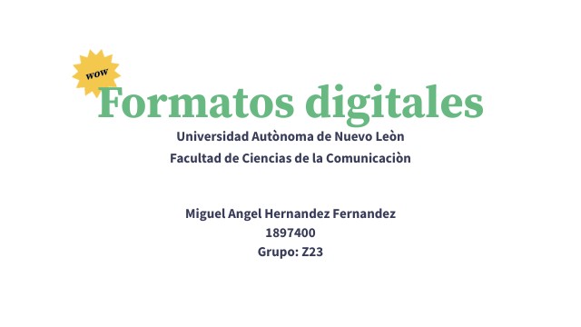 Formatos digitales