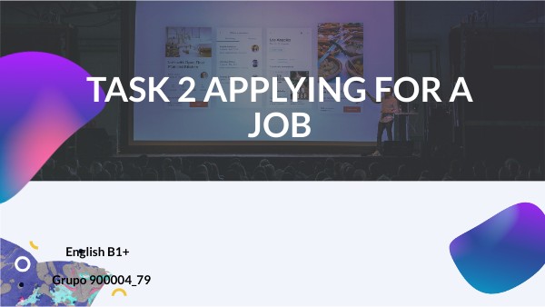 Task 2 Applying for a job | Genially