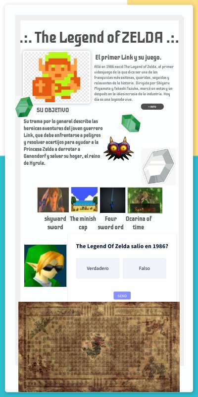 INFO THE LEGEND OF ZELDA ARCADE | Genially