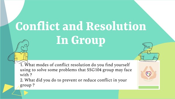 Conflict and Resolution In Group