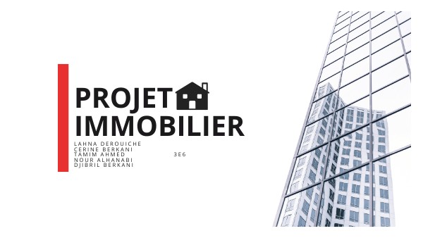 Présentation PROJET IMMOBILIER