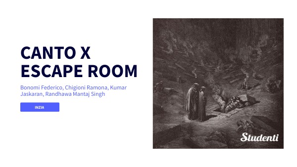ESCAPE ROOM CANTO X INFERNO