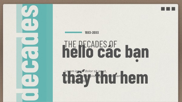 DECADES PRESENTATION | Genially