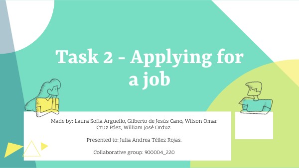 Task 2 -Applying for a job - 900004_220 | Genially