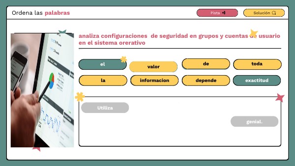 Ordena las palabras edu