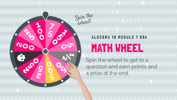 Algebra 1B Mod 1 DBA | Genially