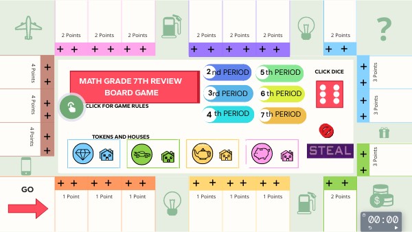 Math 7th Grade Review Game | Genially