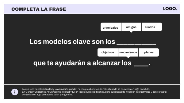 Completar la frase Socios Clave