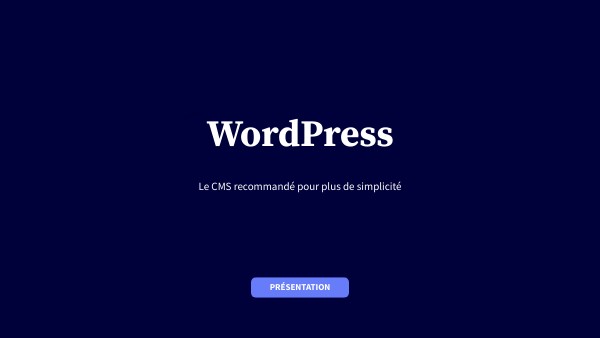 Présentation WordPress | Genially