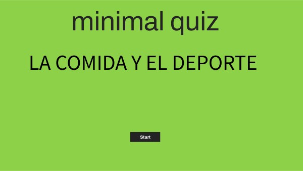 MINIMAL QUIZ