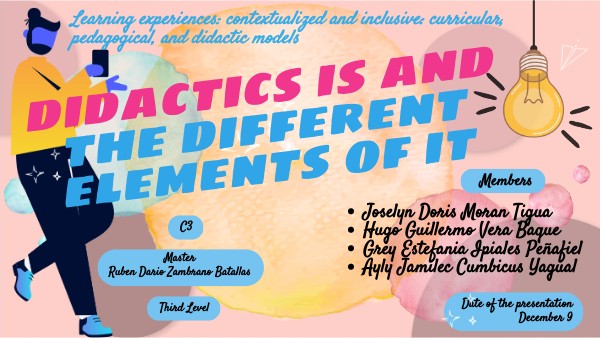 didactics is and the different elements