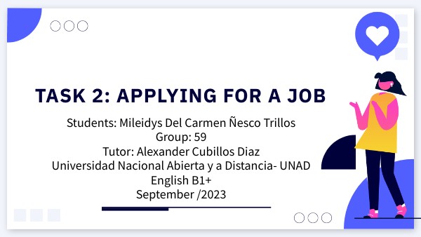 TASK 2: APPLYING FOR A JOB | Genially