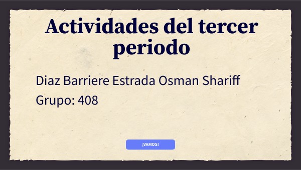 Actividades del tercer periodo | Genially