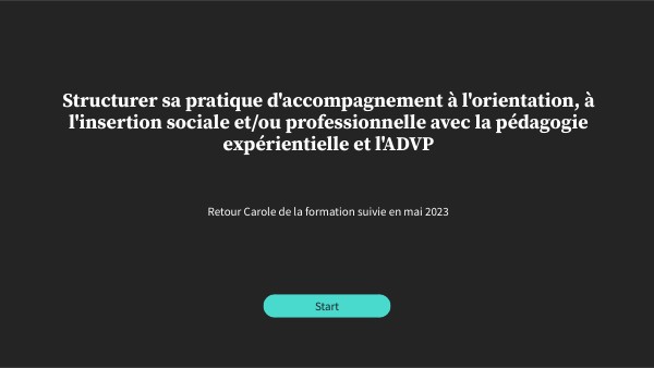 ADVP (retours formation)