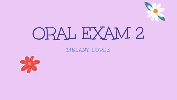 Oral exam 2
