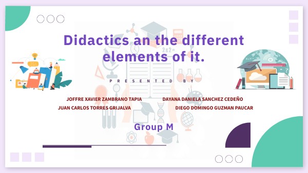 Didactics and the different elements of it | Genially