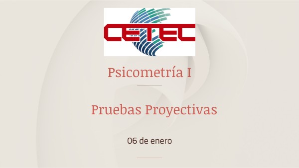 Pruebas proyectivas | Genially