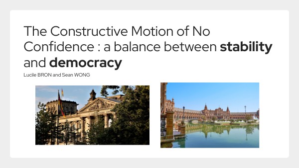 Constructive motion of no confidence | Genially
