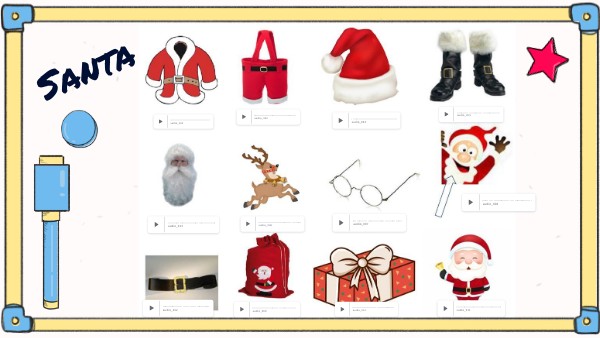 Santa words and song