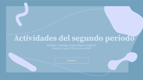 Actividades segundo periodo