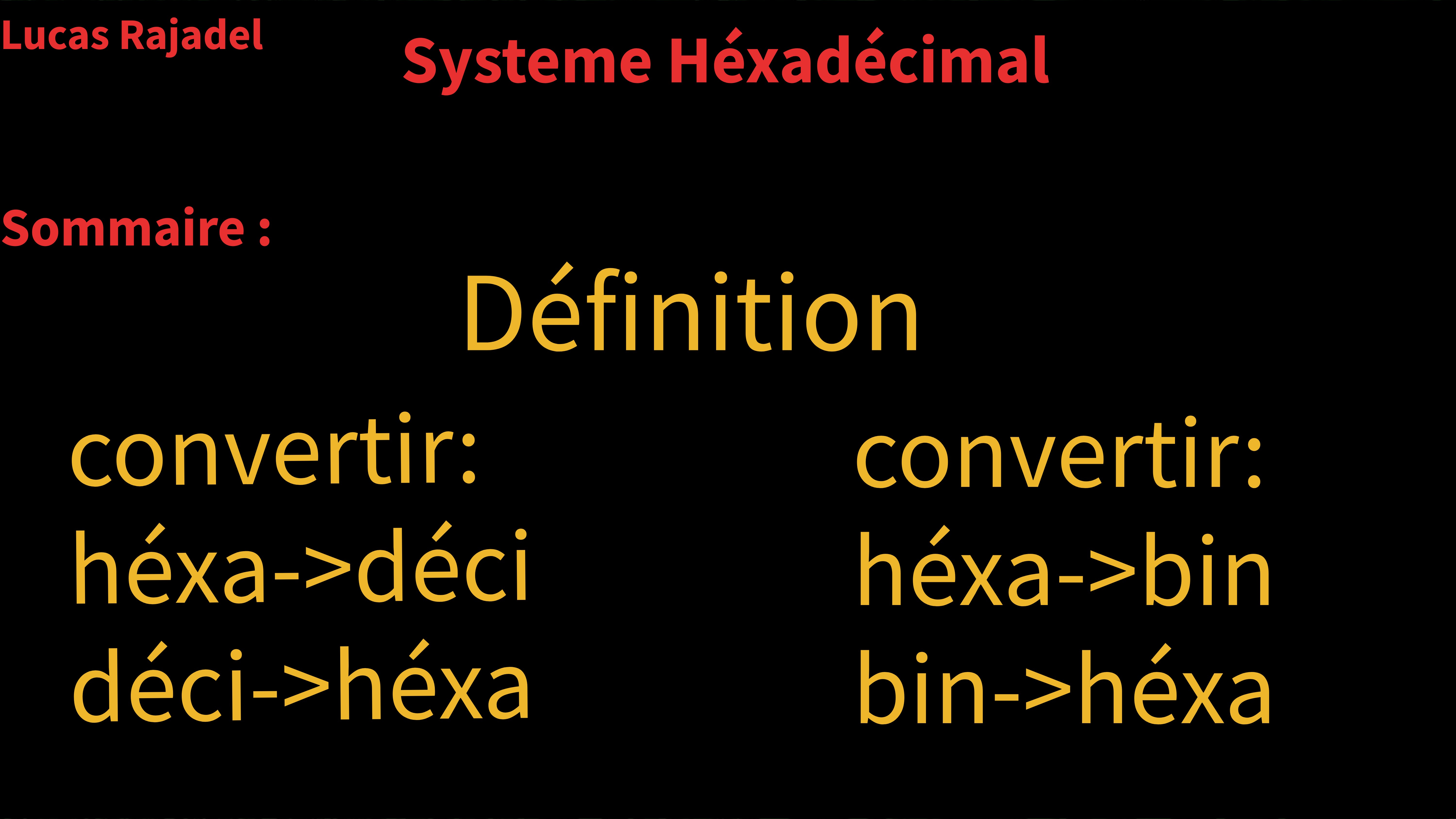 système héxadécimal