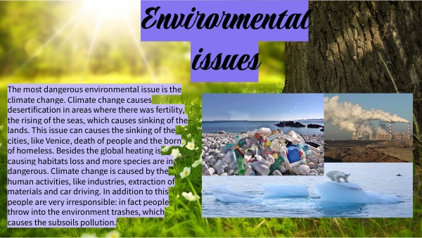envirormental issues | Genially