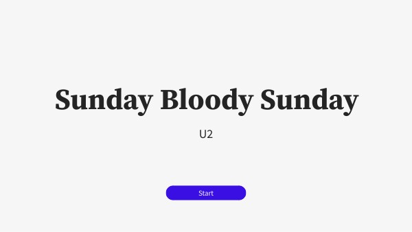 Sunday bloody sunday - U2