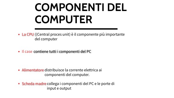 Componenti del computer. | Genially