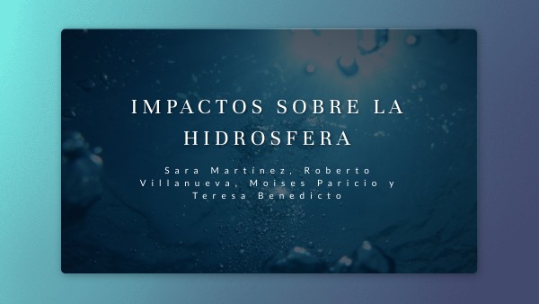 hidrosfera | Genially