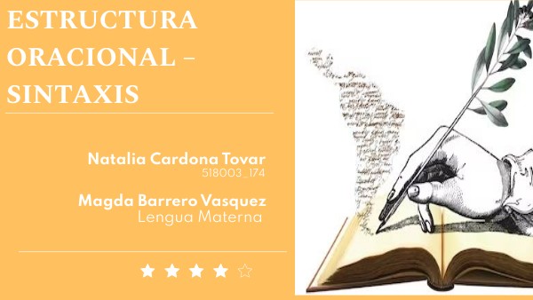 Estructura oracional –Sintaxis