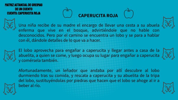 mapa mental función de greimas (cuento y película) | Genially