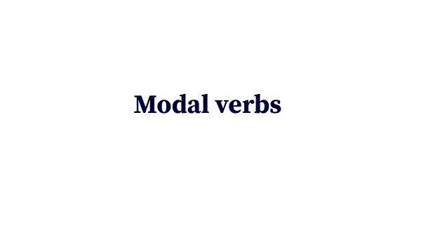 modal verbs | Genially