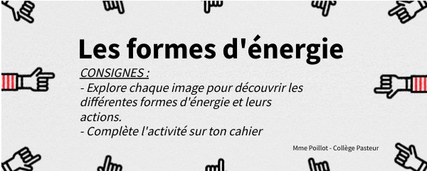 Les formes d'énergie