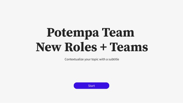 Potempa Team Roles Roadmap Presentation