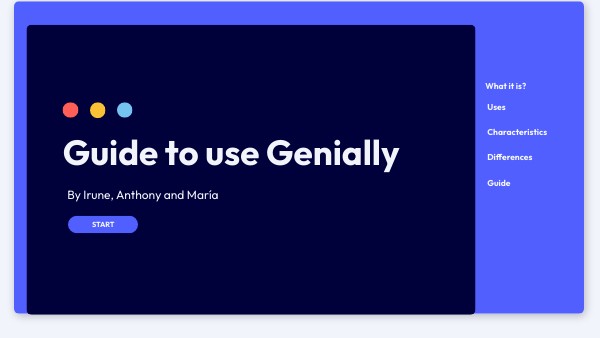 Genially guide - Anthony, Maria and Irune