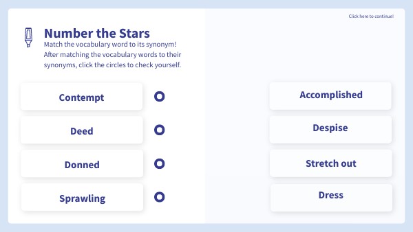 Number the Stars Activity | Genially