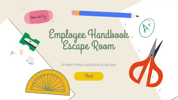 Reach Onboarding Staff Handbook Escape Room | Genially