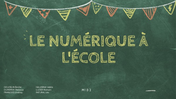 Le numérique à l'école