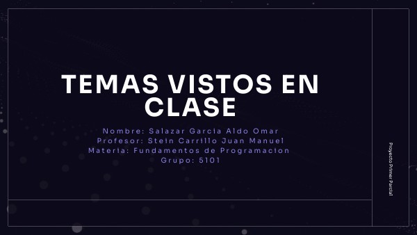 Proyecto Fundamentos de Programacion | Genially