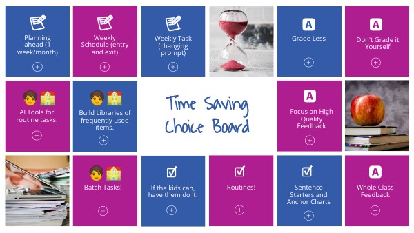 Time Saving Choice Board