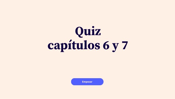 Quiz capitulo 6 y 7 calidad en el servicio | Genially