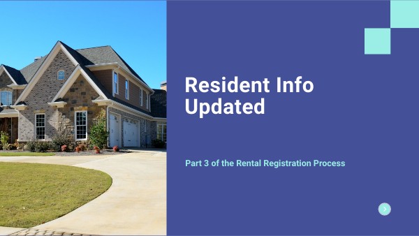 Resident Info Updated