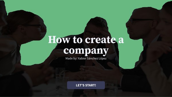 How to create a company