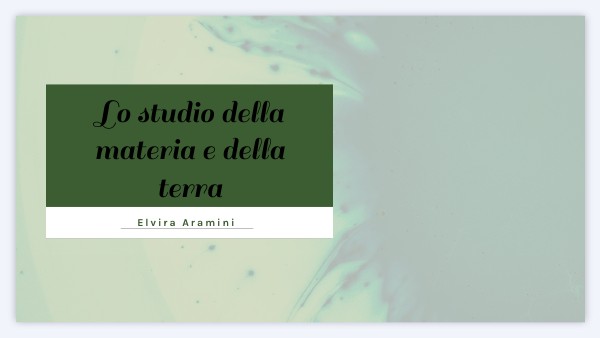 PRESENTAZIONE SCIENZE